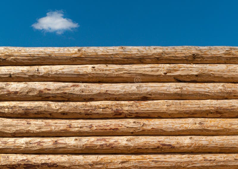 Log fence stock photo. Image of rough, rustic, classic - 261146248