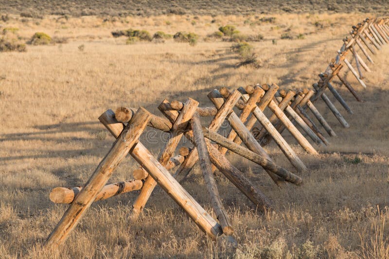 Log Fence on the Open Range Stock Photo - Image of range, nature: 80049176