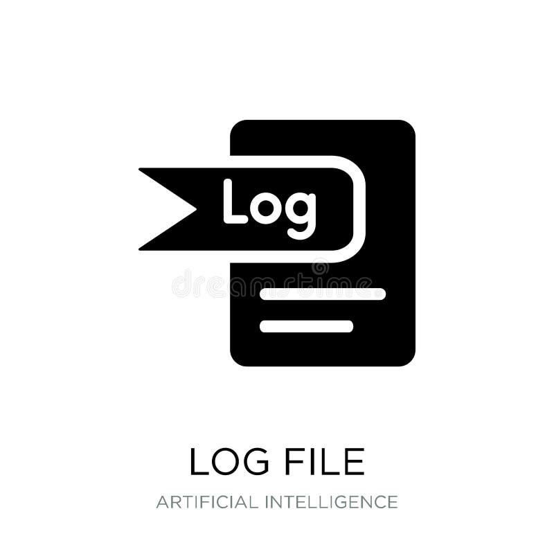 Log File Icon in Trendy Design Style. Log File Icon Isolated on White ...
