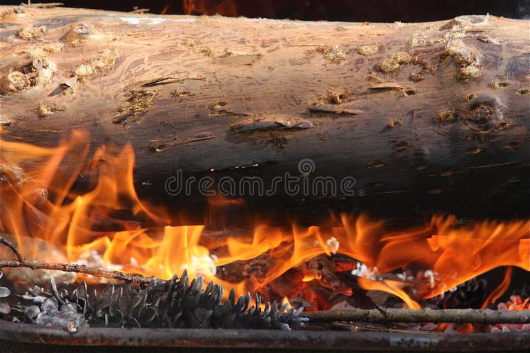 Log Fire stock image. Image of energy, burn, inferno - 13826011
