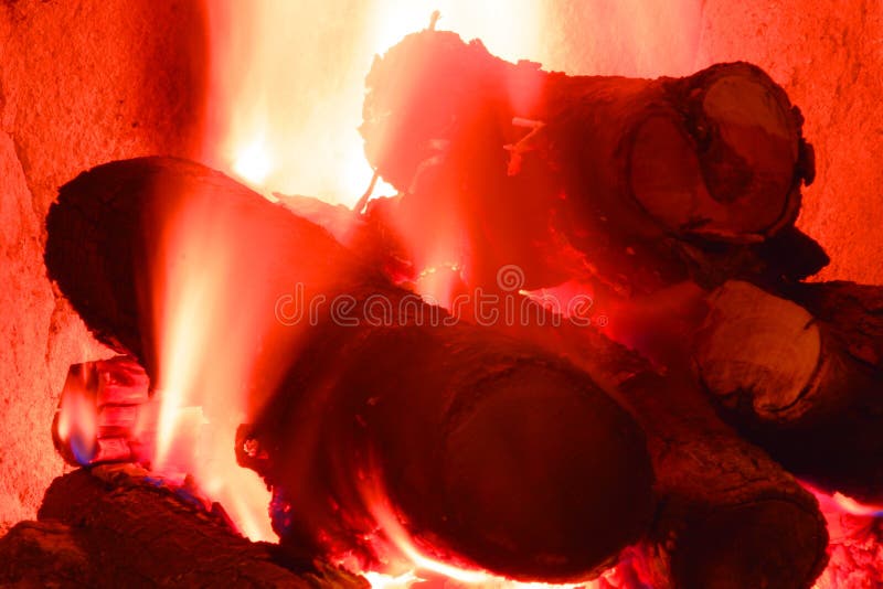 Log Fire stock photo. Image of heat, flaming, flames, fireplace - 4491248