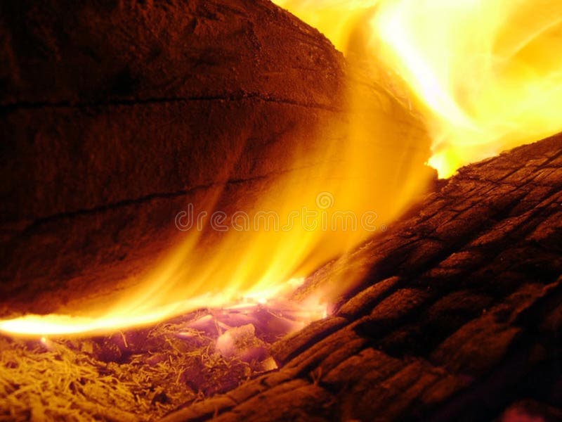 Log on fire stock image. Image of wood, orange, energy - 4856595