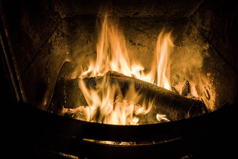 Log Fire stock photo. Image of glow, heating, warm, fuel - 34919954