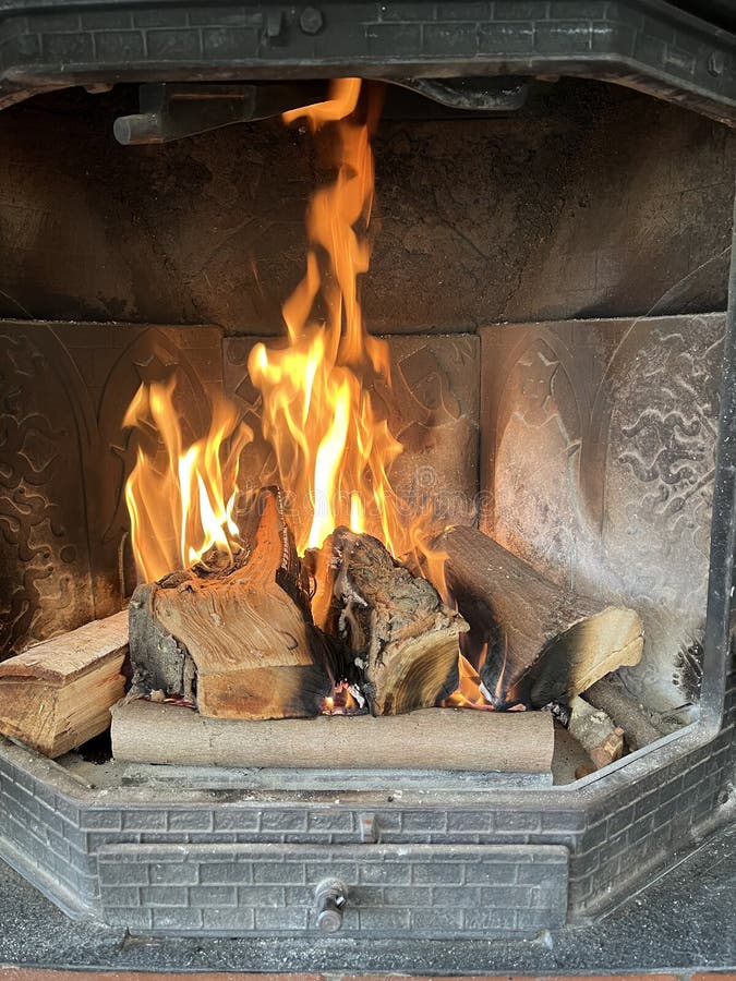 Log fire stock image. Image of wood, magic, sparkler - 264197643