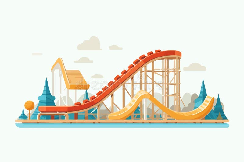 Log Flume Amusement Ride Vector Flat Isolated Illustration Stock Vector ...