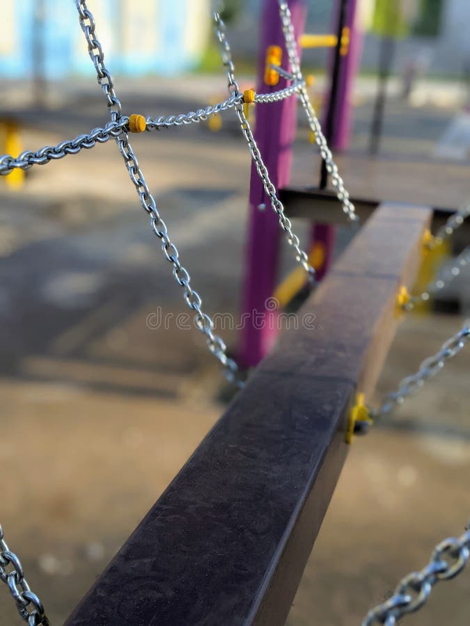 A Log Hanging on a Chain Children S Attraction Stock Image - Image of ...