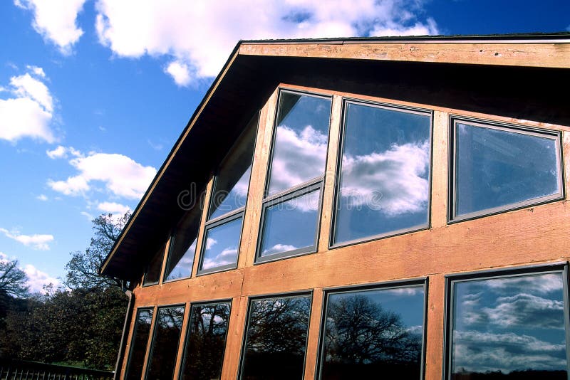 Log Home stock image. Image of wood, windows, front, property - 356077