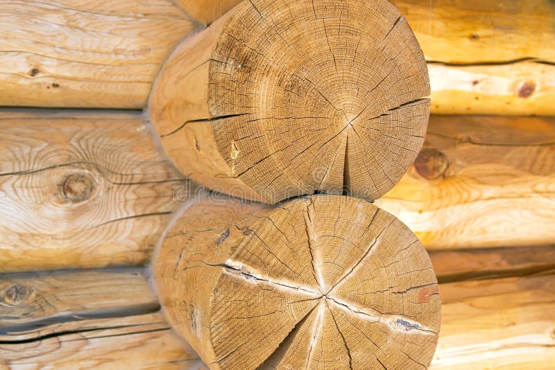Log Home Construction Detail Stock Photo - Image of architecture ...