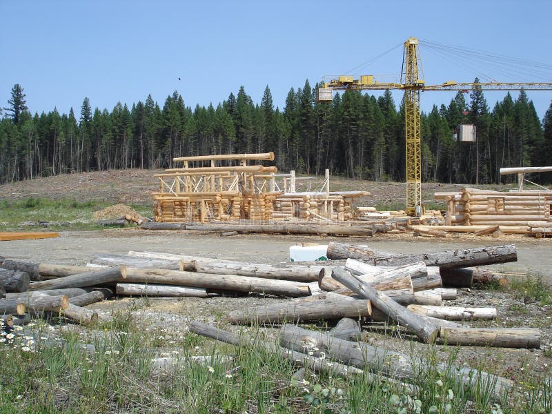 Log house building stock photo. Image of timber, hill - 38147902
