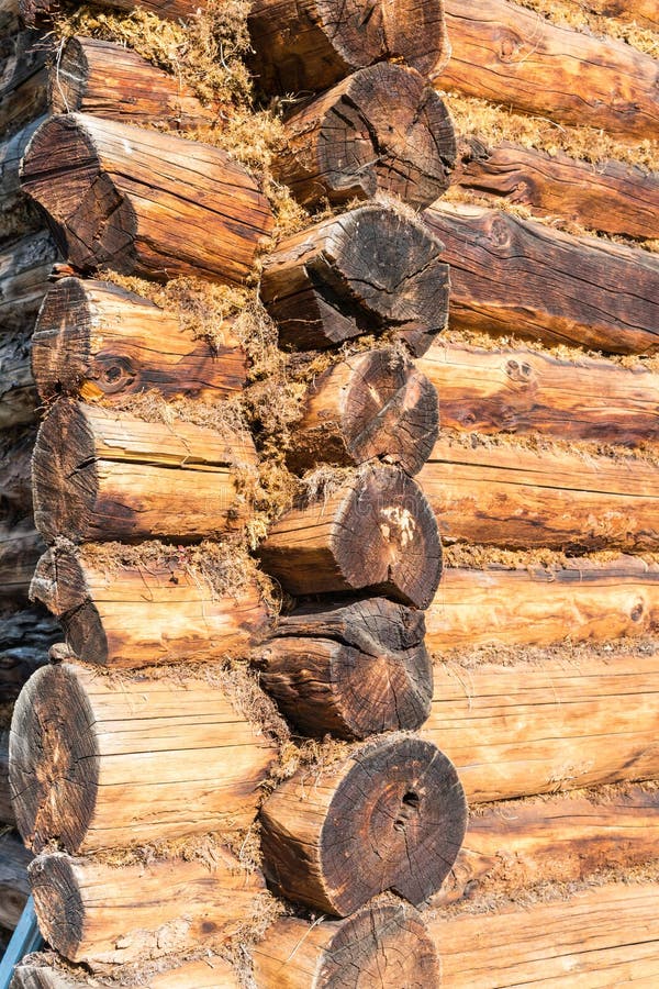 Log house closeup stock photo. Image of culture, round - 132704922