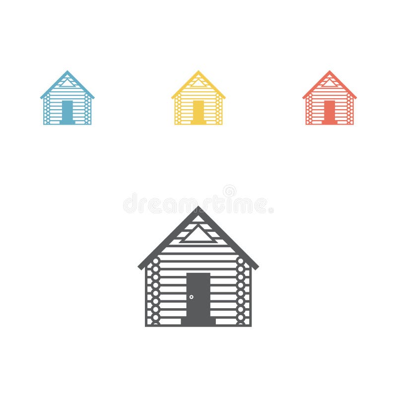 Log house icon stock vector. Illustration of little, loghouse - 97099392