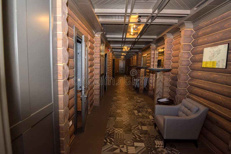 Log house interior stock photo. Image of honey, design - 98307592