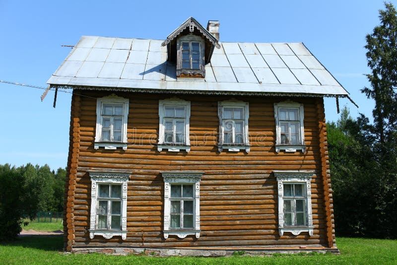 Log house stock photo. Image of landscape, house, exterior - 34331238