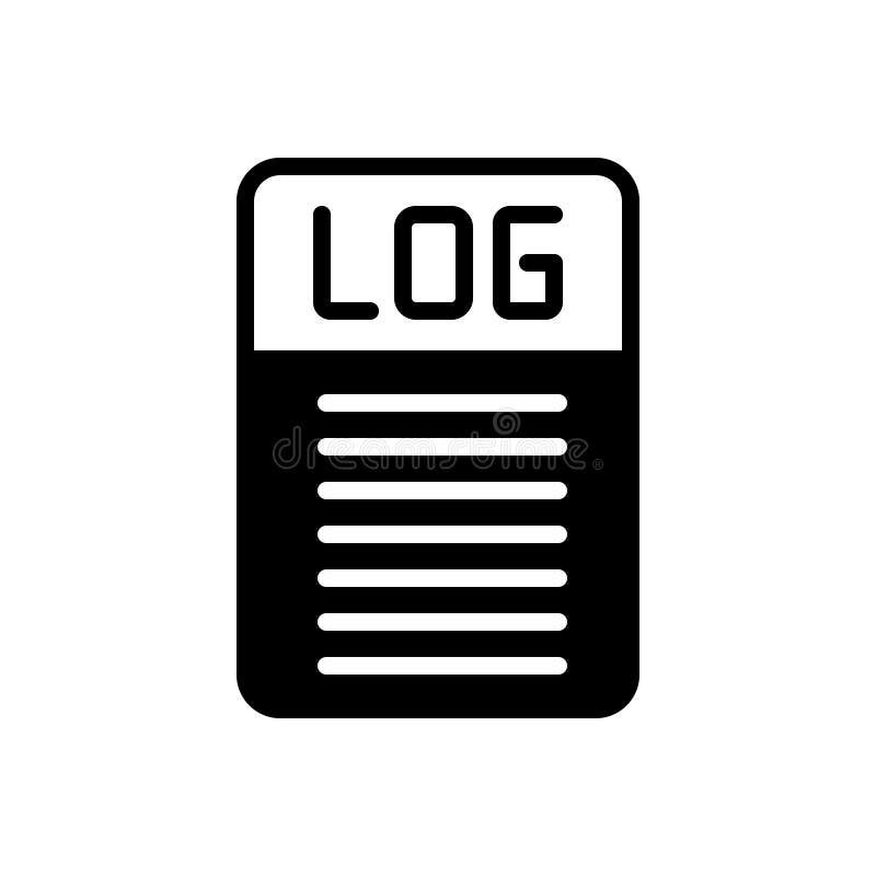 Black Solid Icon for Log, Register and Website Stock Vector ...