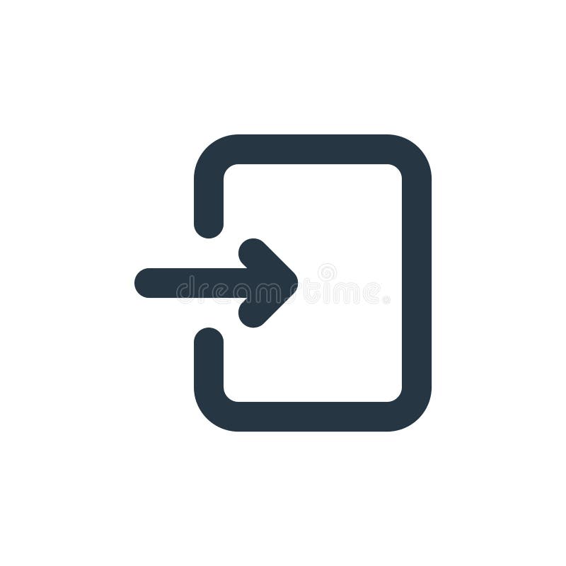 Log in Icon Vector from Essentials Ui Concept. Thin Line Illustration ...