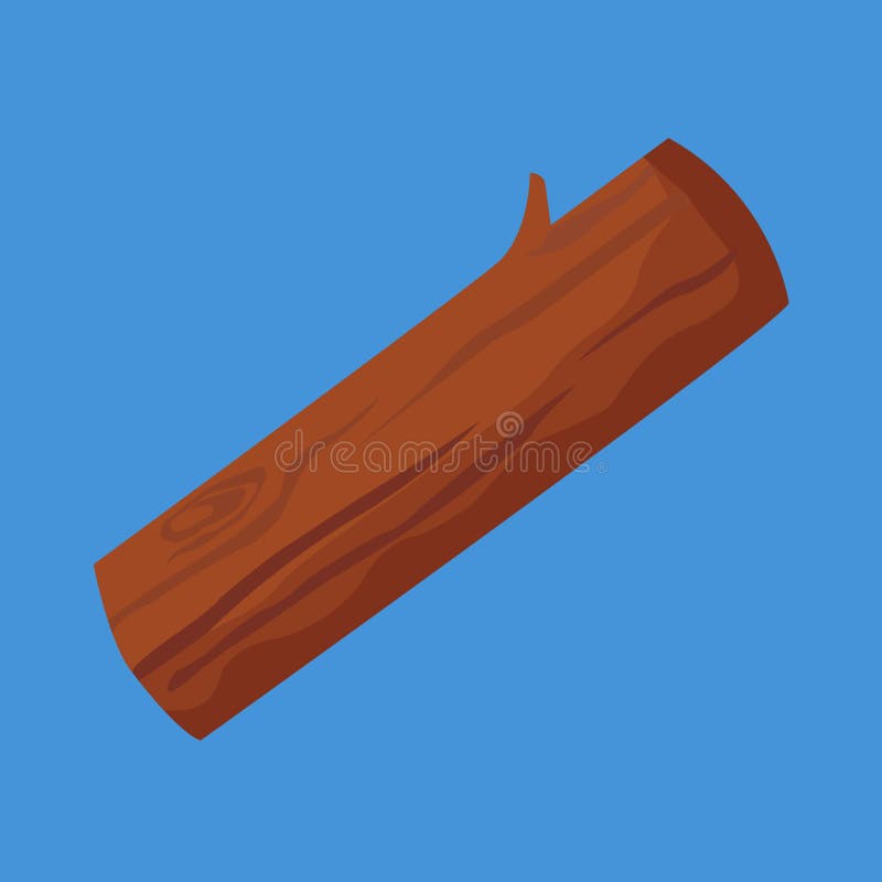 Log Icon Vector Illustration Isolated on Blue Background Stock ...