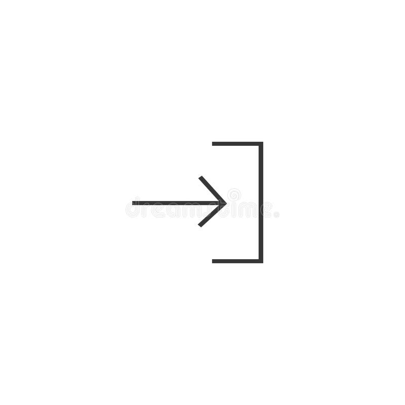 Log in Icon on White Background. Modern Flat Symbol for Web Site and ...