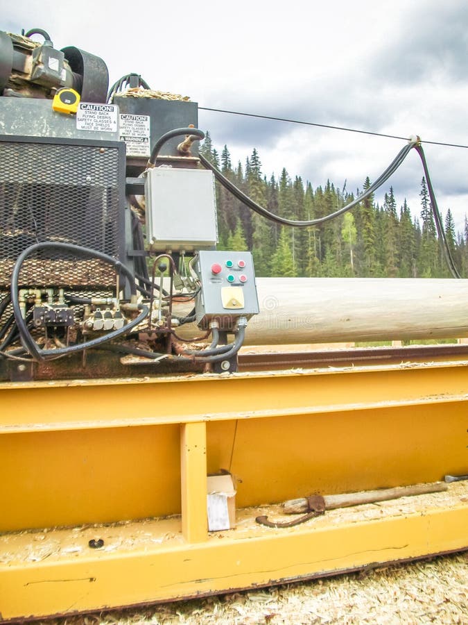 Log Lathe stock image. Image of production, machine - 133733201