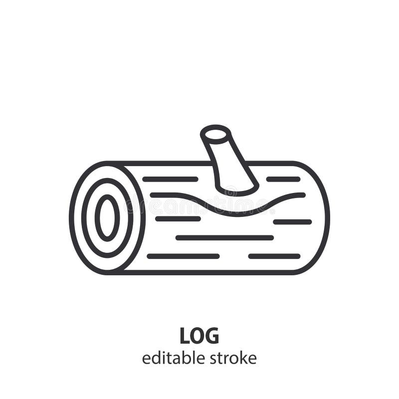 Log Line Icon. Vector Symbol of Logging Stock Vector - Illustration of ...