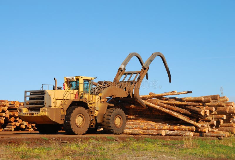 Log Loader stock image. Image of claw, hauling, grab - 25637461
