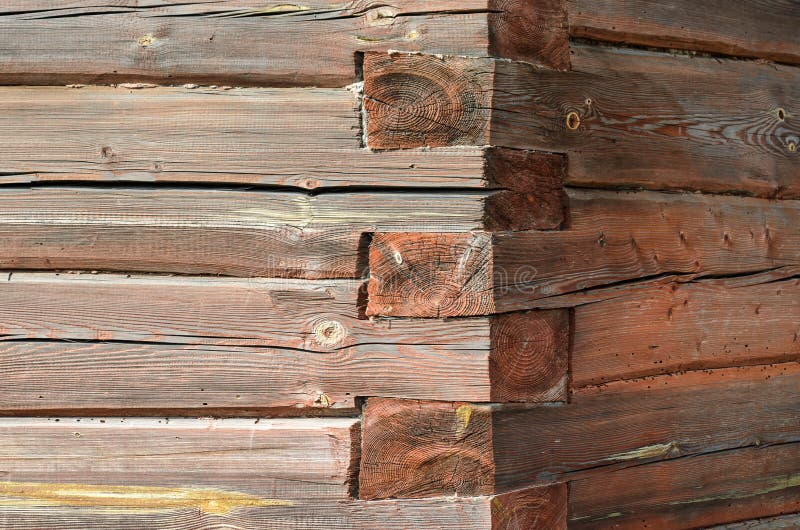 Log Masonry. Corner of the Log Cabin Made of Logs Stock Image - Image ...