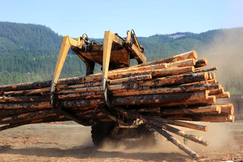 Log Yard stock image. Image of logging, machinery, hauling - 21423285