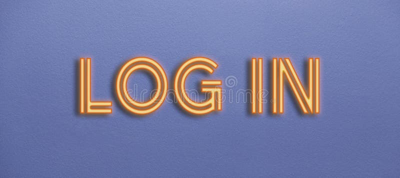 Log in neon sign on a wall stock image. Image of number - 326265705