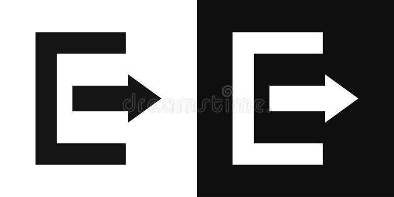 Log Out Icon Set. Exit Vector Symbol. Logout Button Sign in Black ...