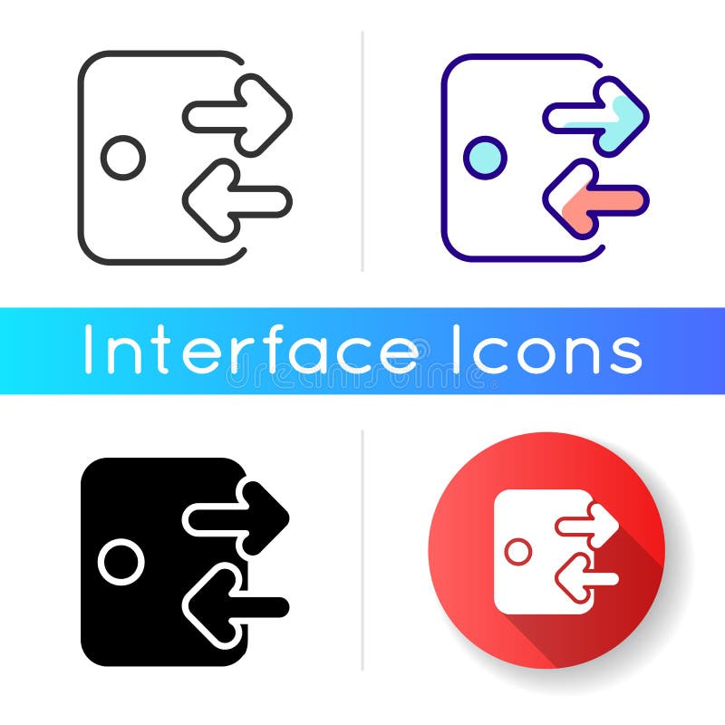 Log in and out icon stock vector. Illustration of design - 204594034