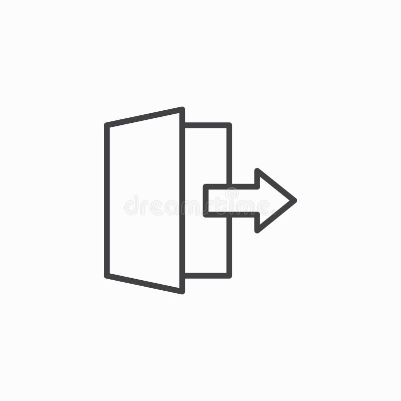 Log out vecor icon set stock illustration. Illustration of login ...