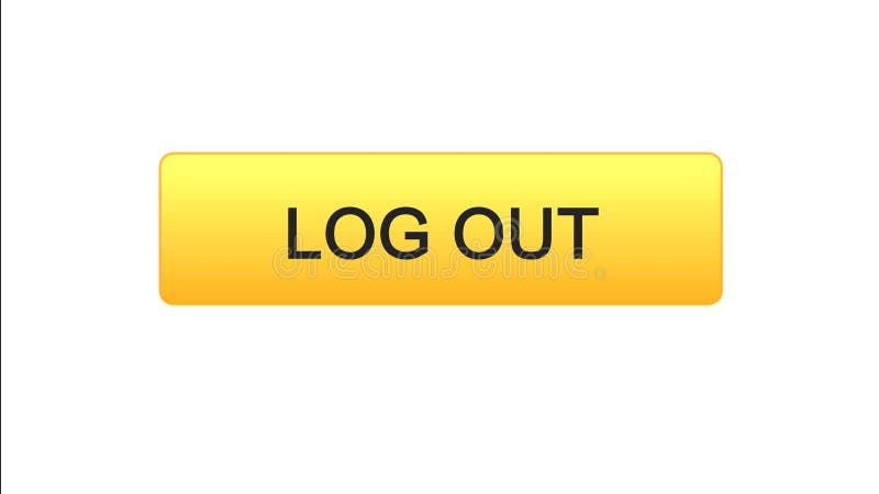 Log Out Web Interface Button Orange Color, Internet Site Design ...