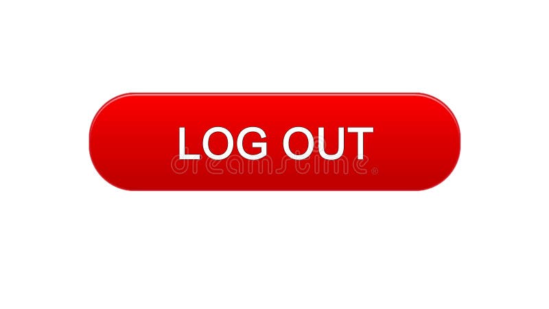 Log Out Web Interface Button Red Color, Internet Site Design ...