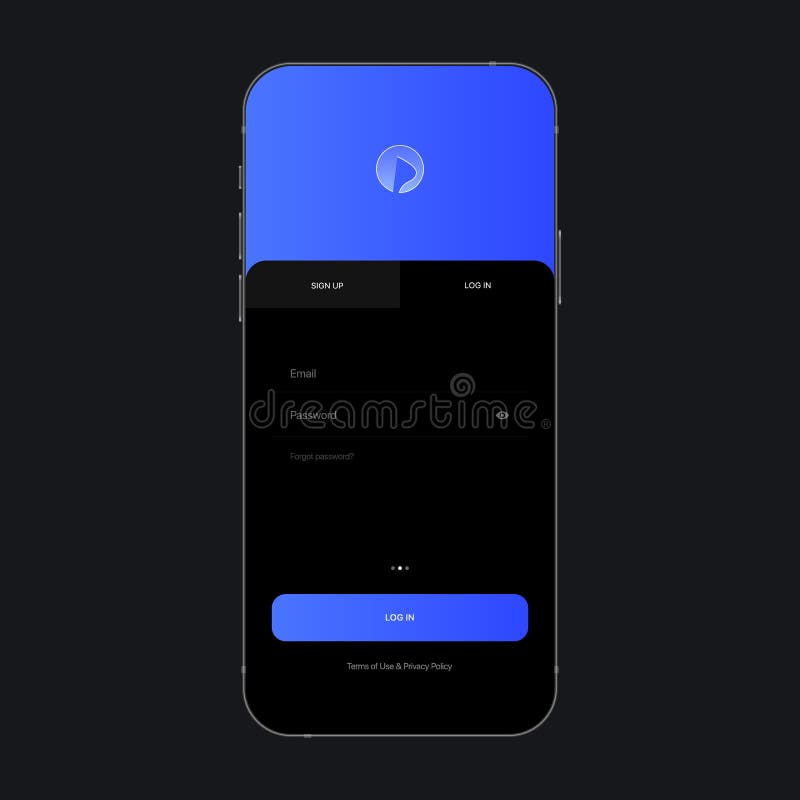 Log in Page UI Screen Concept. Analytics App Stock Vector ...