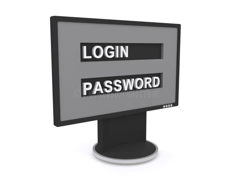 Log in password stock illustration. Illustration of white - 28977849