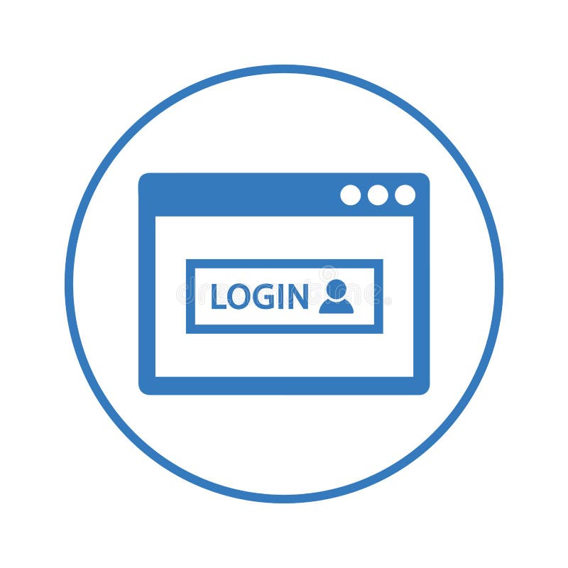 Log in Password Blue Icon, Sign in Info Stock Vector - Illustration of ...
