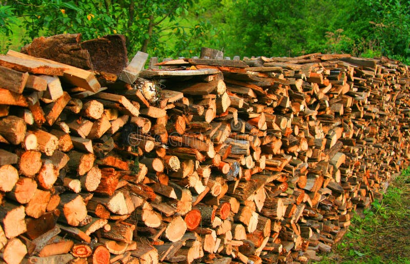Log pile stock image. Image of combustible, long, rural - 10907911