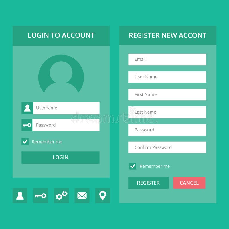 Log Register Web Screens Stock Illustrations – 9 Log Register Web ...