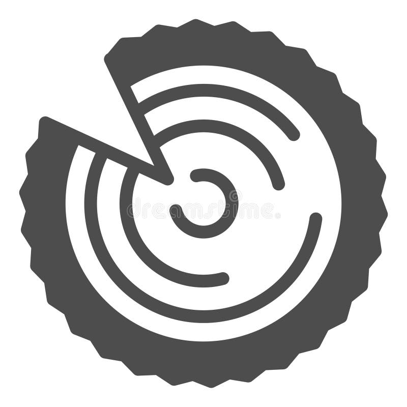 Log Ring with Tree Bark Solid Icon, Forest Industry Concept. Vector ...