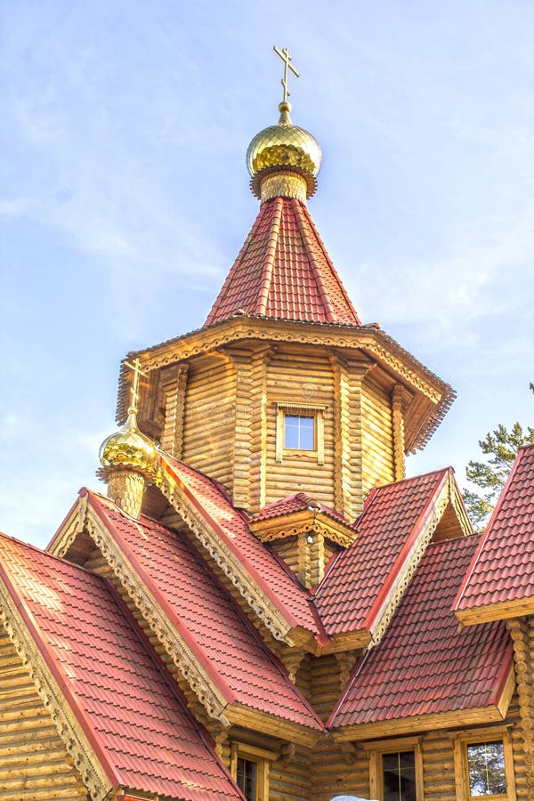 Log Russian Orthodox Church Stock Photo - Image of cathedral, russian ...