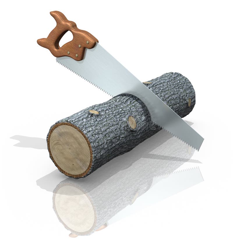 Log sawing stock illustration. Illustration of rough - 12078351