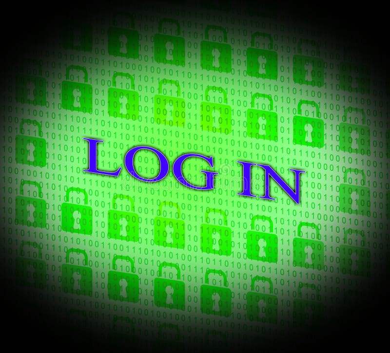 Log in Shows World Wide Web and Encryption Stock Illustration ...