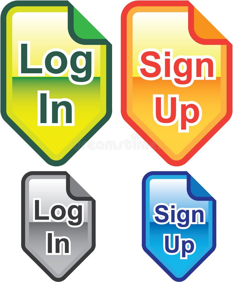 Log Out Icons stock illustration. Illustration of silhouette - 52567889