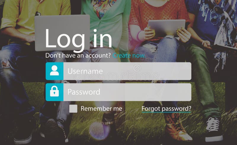 Log in Sign Up Register Account Page Concept Stock Image - Image of ...
