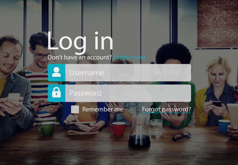 Log in Sign Up Register Account Page Concept Stock Image - Image of ...