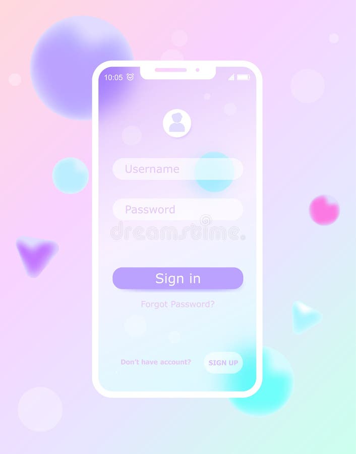 Log in and Sign Up UI UX Screen Design. Vector Stock Vector ...