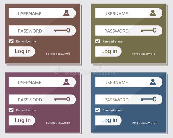 Log in and Sign Up User Interface Stock Vector - Illustration of shiny ...