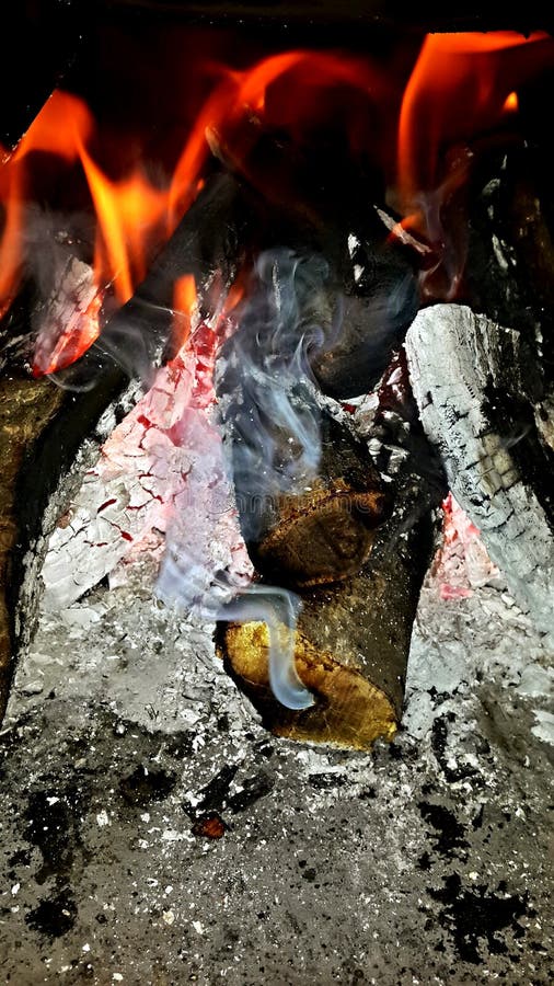 Log Smoking stock image. Image of fire, trunk, fuming - 42802829