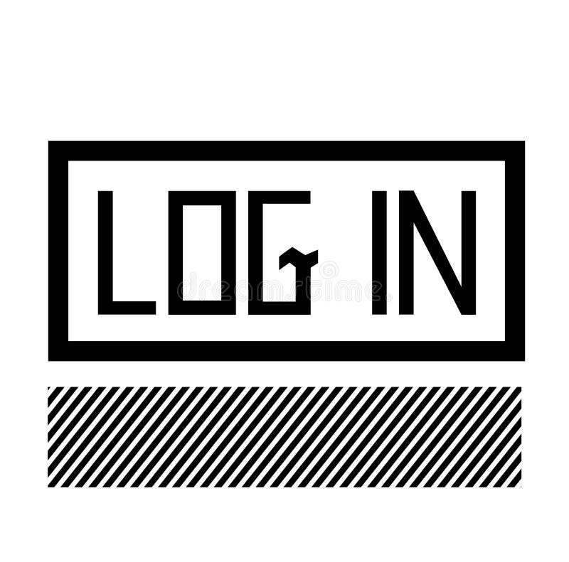 Log in stamp on white stock vector. Illustration of graphic - 142304661