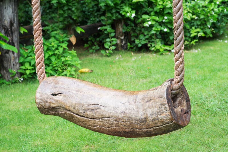 Log swing stock photo. Image of park, tree, play, swing - 57908978