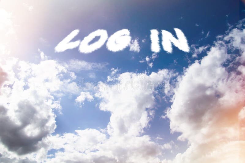 Log in. Text from Clouds in Sky in Bright Sunlight Stock Image - Image ...